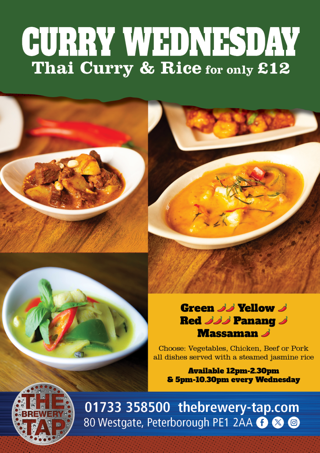 *new* - curry wednesday - The Brewery Tap - Peterborough